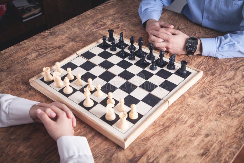 Playing Chess Game. Competition Strategy Concept Stock Image - Image of ...