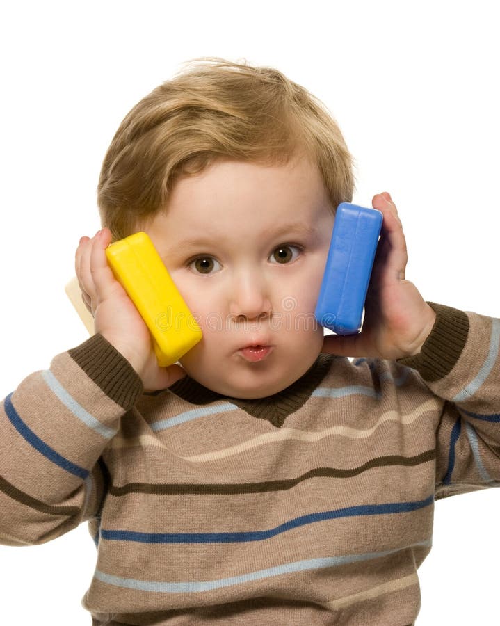 Playing child stock photo. Image of phone, bright, business - 4019836