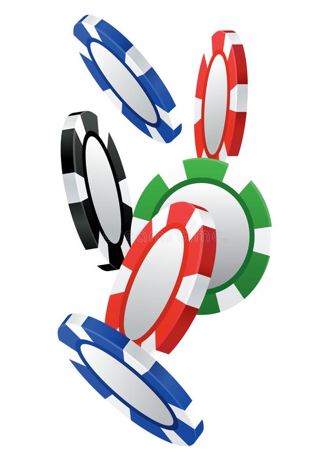 Playing Chips. 3d Chips in Different Positions. Chips for Playing Poker ...
