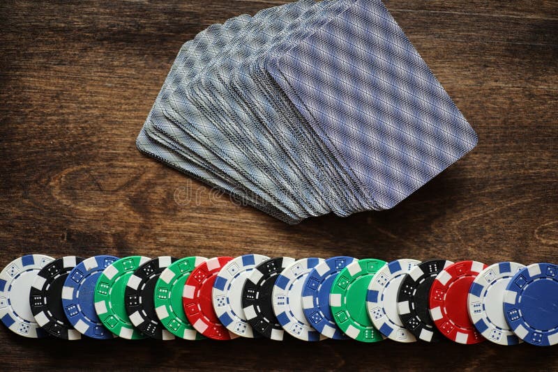 Playing Chips and a Deck of Cards Stock Image - Image of carton, lucky ...