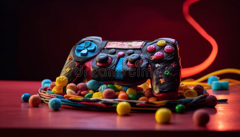 Playing with Colorful Candy Equipment and Technology Generated by AI ...