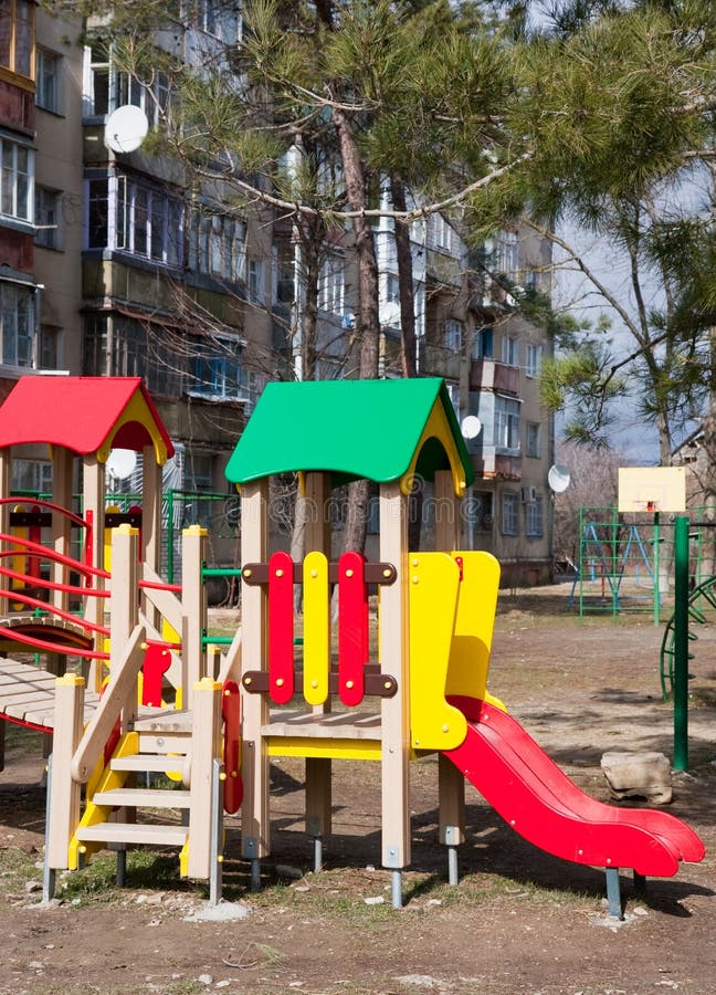 Playing complex stock photo. Image of yard, complex, play - 12950130