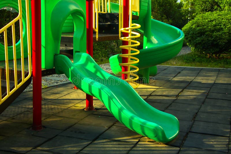 Playing Complex For Children In Public Park Stock Photo - Image of ...