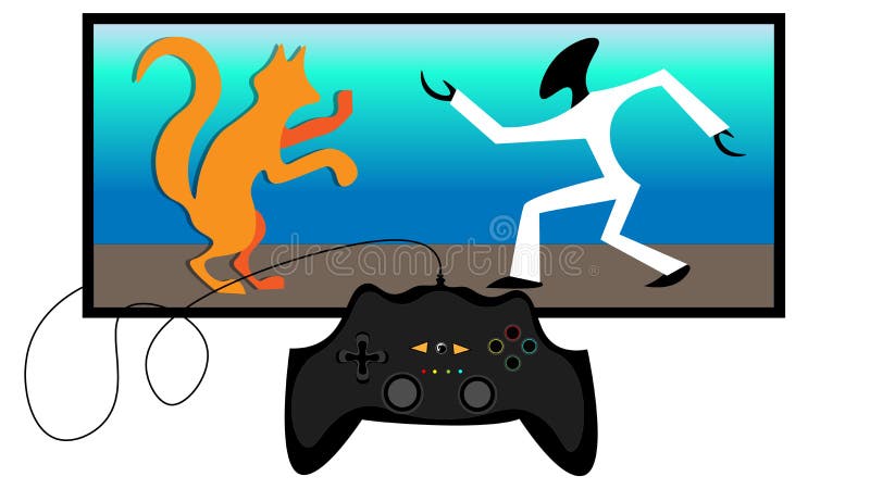 Playing Computer Games with a Friend Using a Joystick. the Best ...