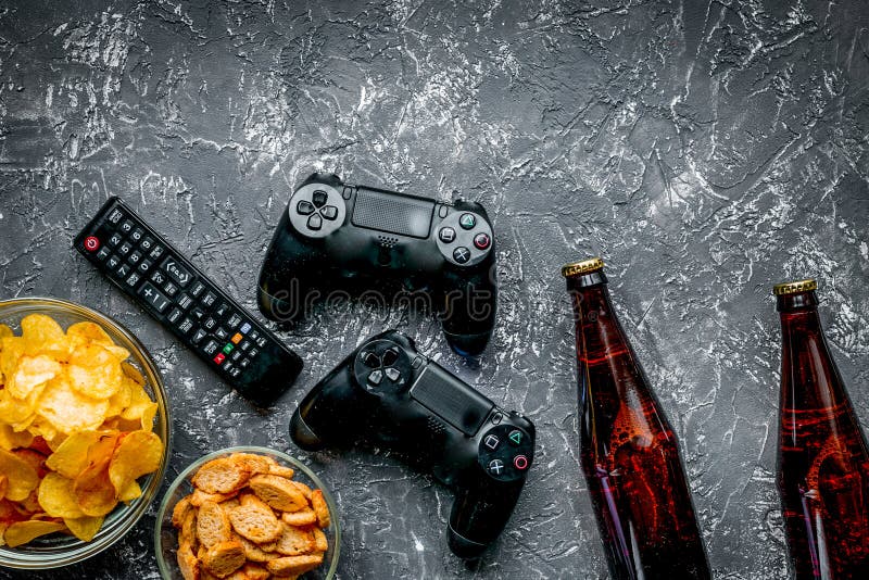 Playing Console Concept with Chips on Dark Background Top View M Stock ...