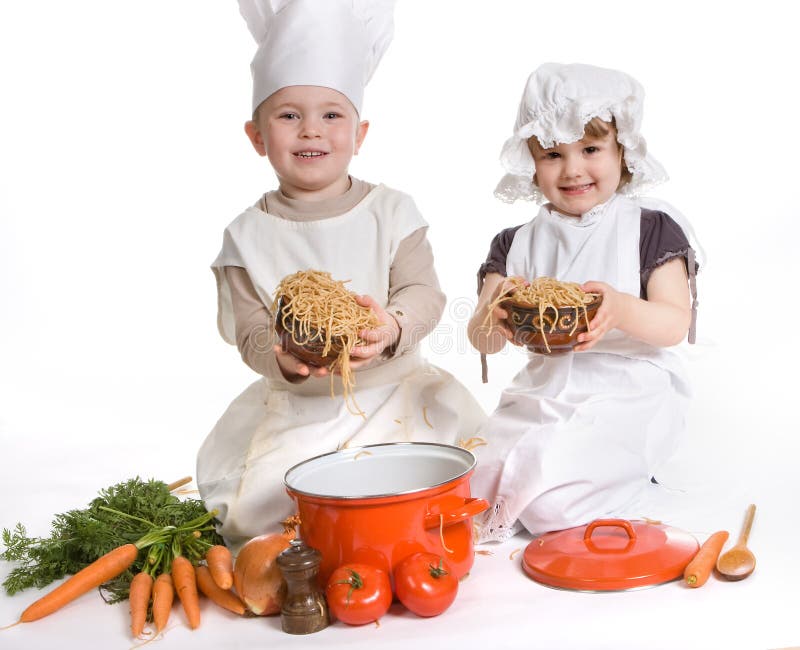 Two funny cooks stock image. Image of laughing, infant - 3037235