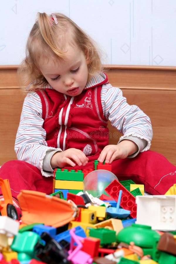 Playing with cube blocks stock image. Image of childhood - 1873527