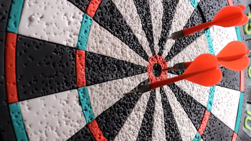 The Darts Hit the Target Accurately. Stock Video - Video of score ...