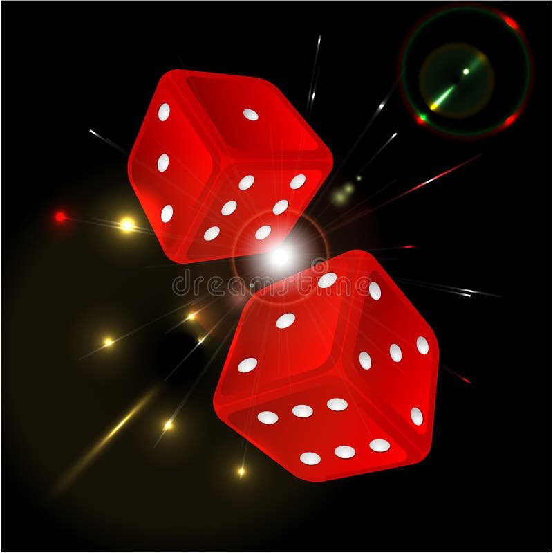 Playing dice stock vector. Illustration of hazard, cartoon - 62917124