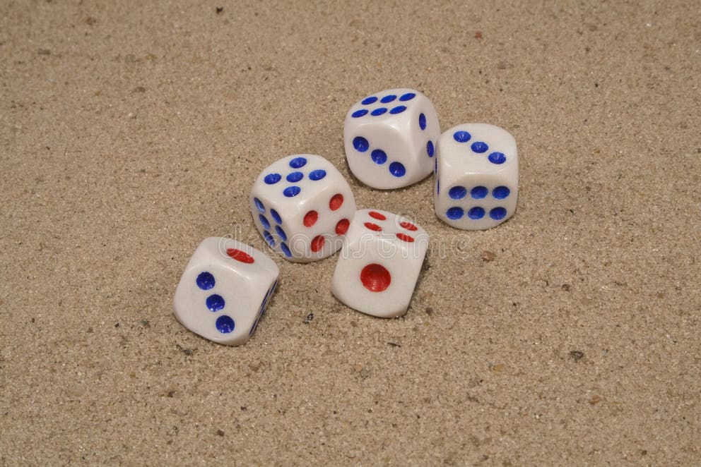 Playing Dice on Yellow Sand Stock Image - Image of cube, gamble: 200311539