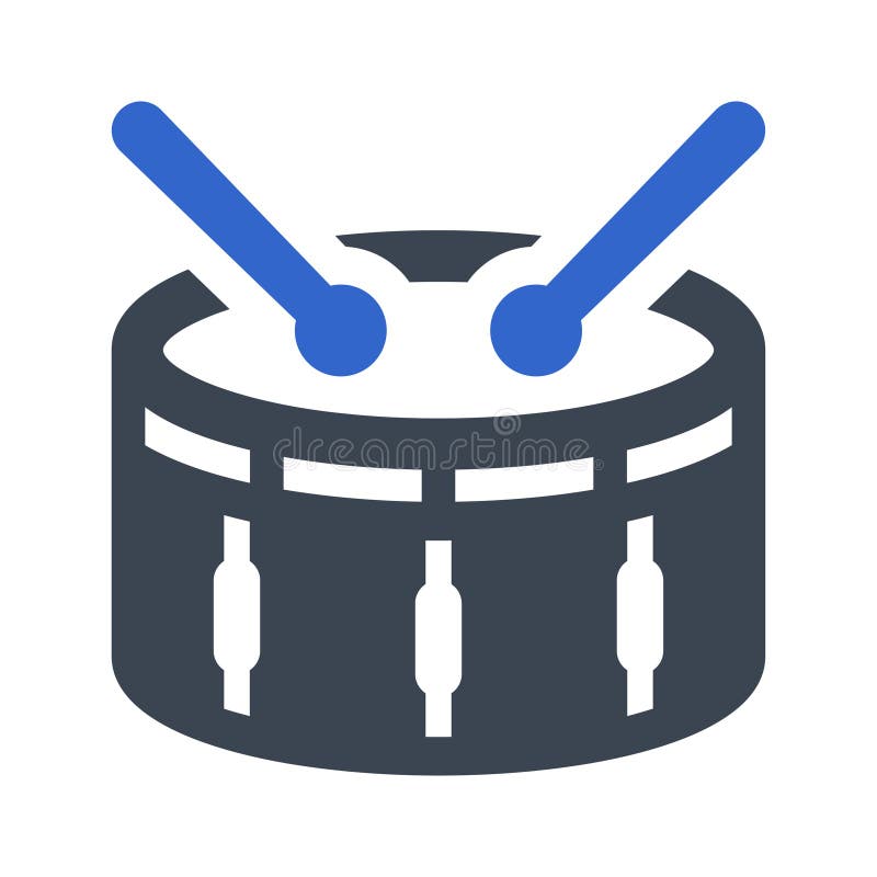 Playing drums icon stock vector. Illustration of playing - 335395845