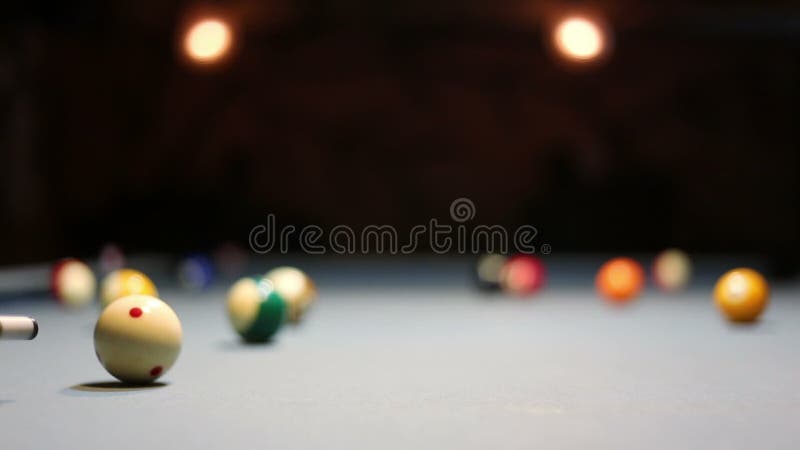 Playing Eight-ball Pool Billiards in a Bar Stock Footage - Video of ...