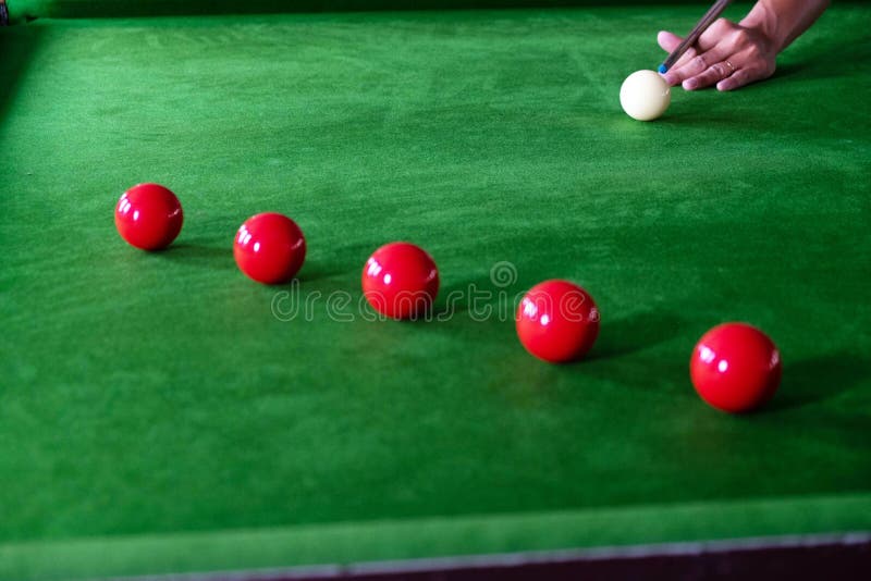 Playing, Establishing a Snooker Ball, a Red Ball and a Ball with ...