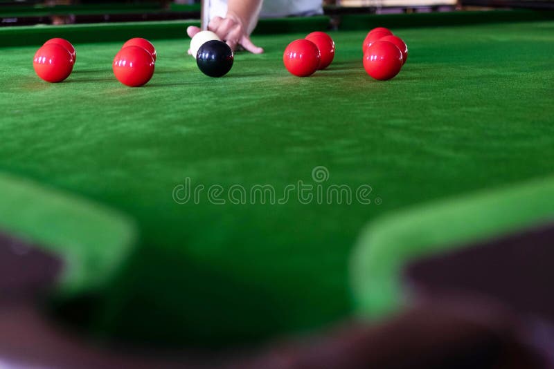 Playing, Establishing a Snooker Ball, a Red Ball and a Ball with ...