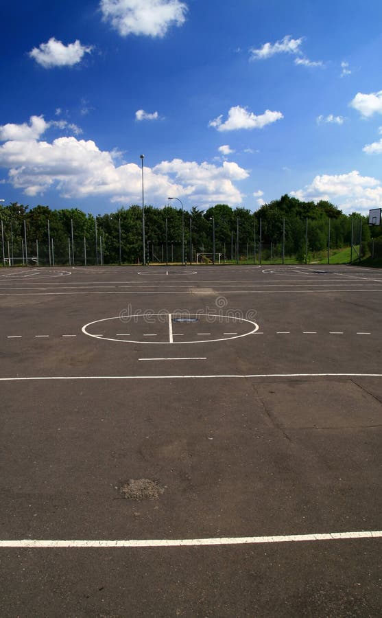 Playing field stock image. Image of asphalt, line, playing - 5185987