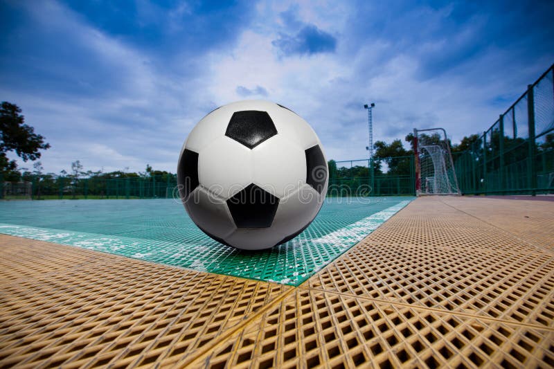 Playing field for futsal. stock photo. Image of daytime - 21370562