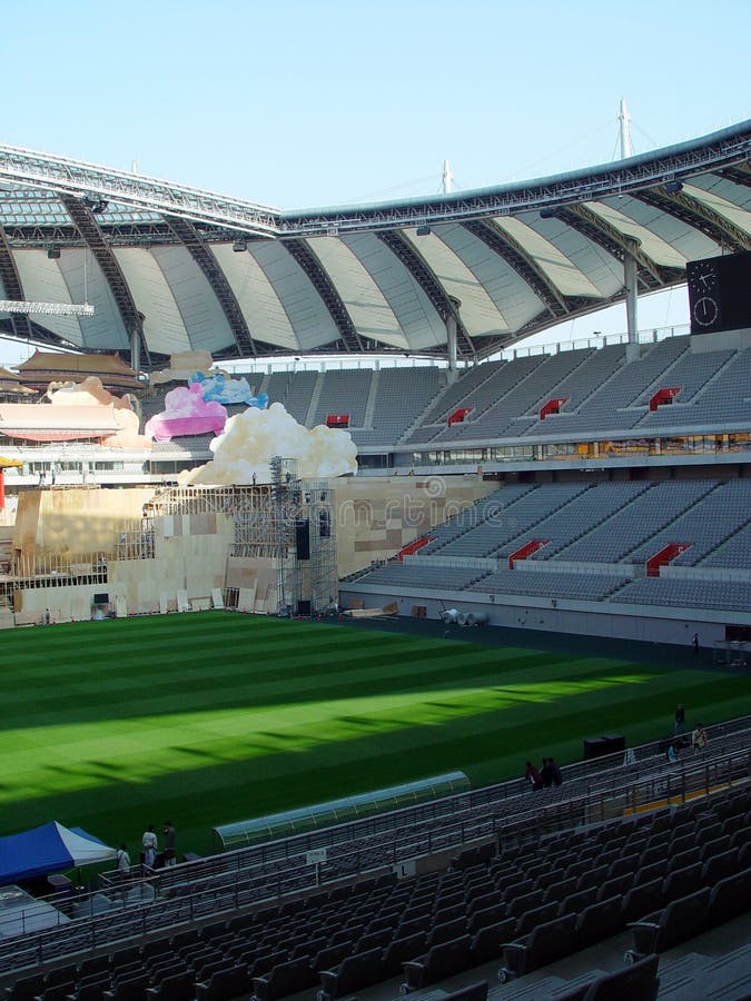 Playing Field stock image. Image of lawn, outdoors, bleachers - 82415135