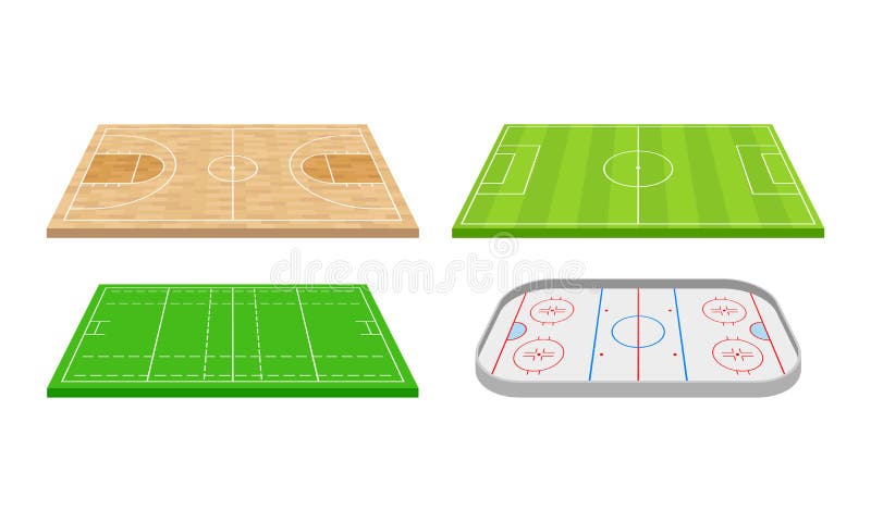 Playing Fields for Sport Games Like Football Vector Set Stock Vector ...