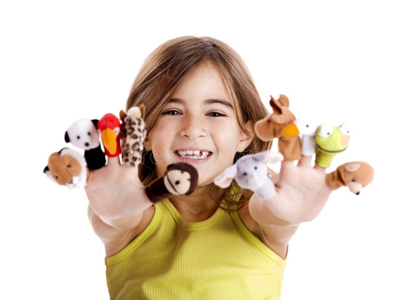 Hand with puppets stock image. Image of active, cute, gorgeous - 2161927