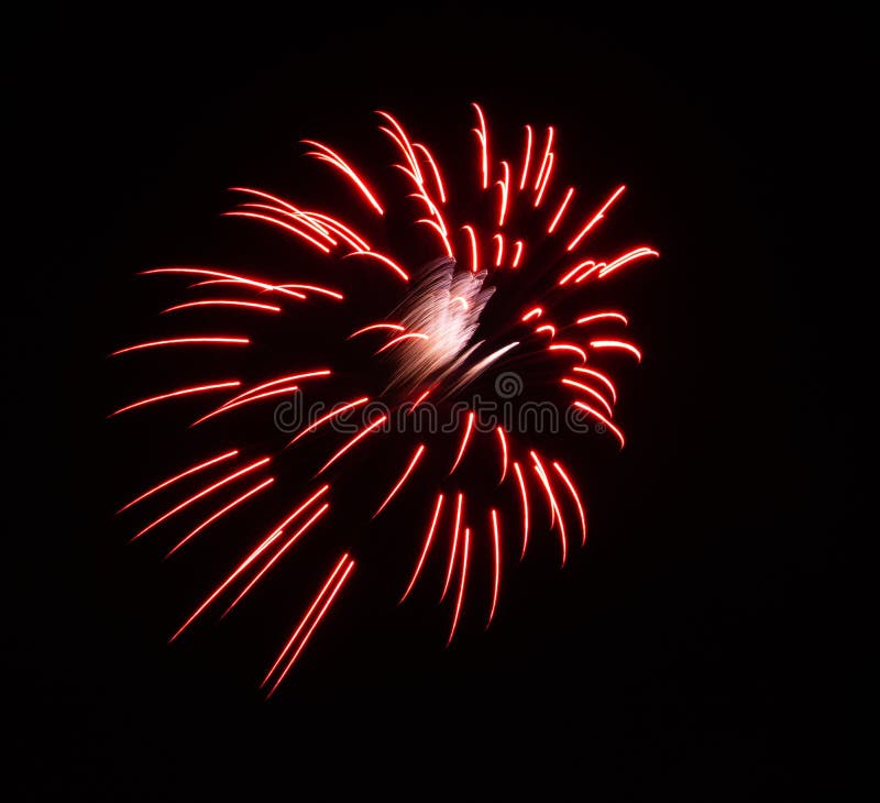 Playing with Fireworks in the Night Sky Stock Image - Image of explode ...
