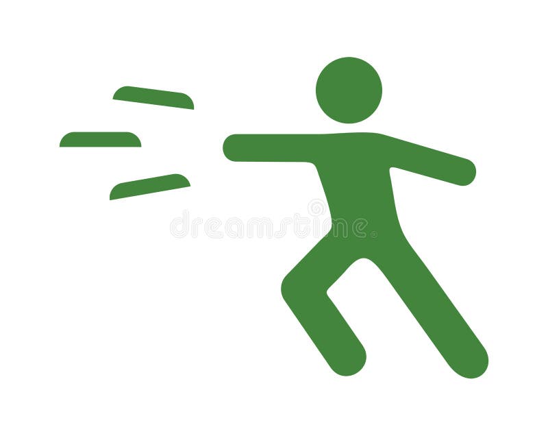 Playing flying disc symbol stock vector. Illustration of activity ...