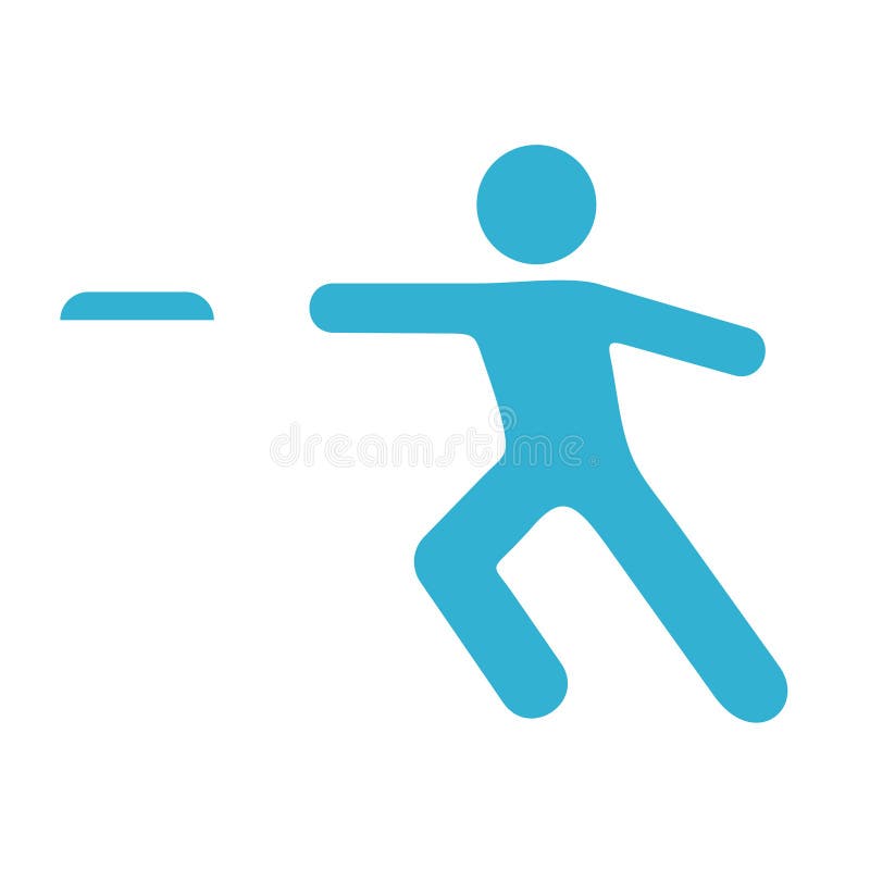 Playing flying disc symbol stock vector. Illustration of throw - 142037983