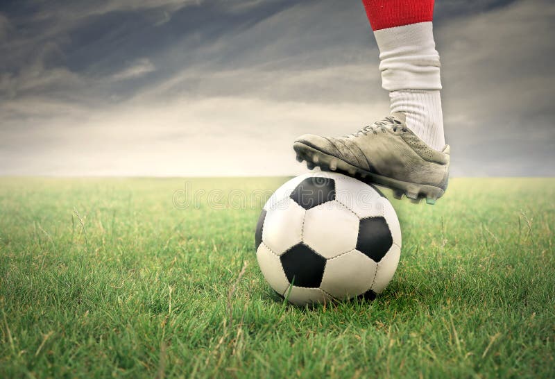 Man with a football ball stock image. Image of outdoor - 38116779