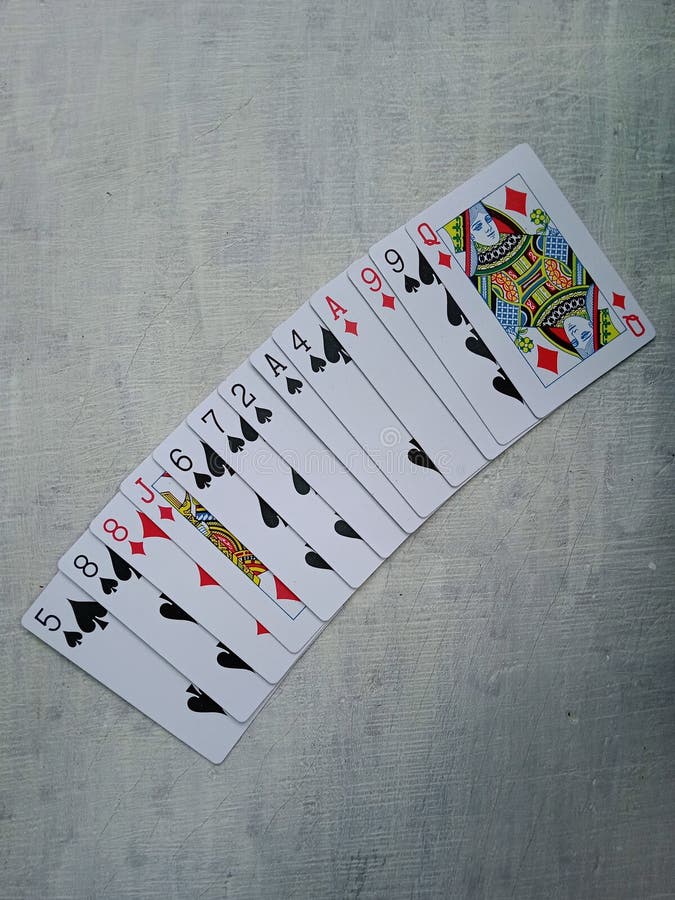 Playing Fun with these Playing Cards, Use As a Background. Stock Photo ...