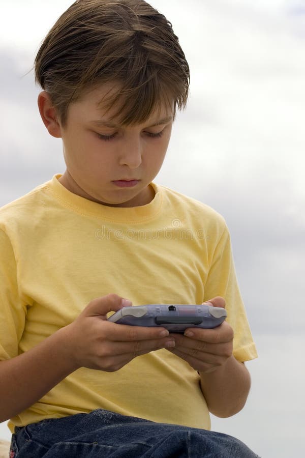 Child Playing Computer Games. Stock Photo - Image of exciting, gamer ...