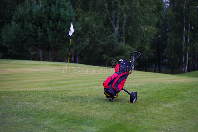 Playing golf. Golf course stock image. Image of golf - 195640235