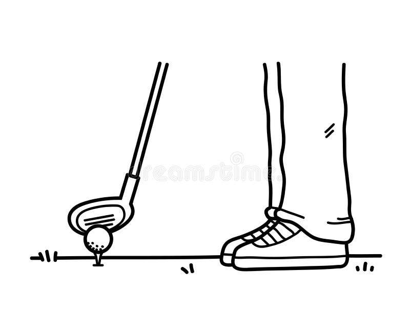 Playing Golf Doodle stock vector. Illustration of game - 78728592