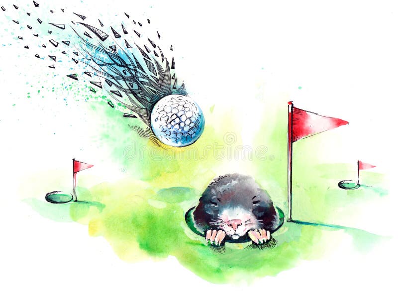 Playing Golf stock illustration. Illustration of pursuit - 69109321