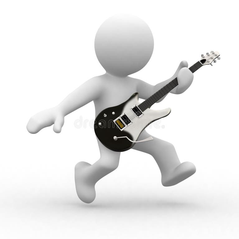 Human Playing Guitar Stock Illustrations – 2,260 Human Playing Guitar ...