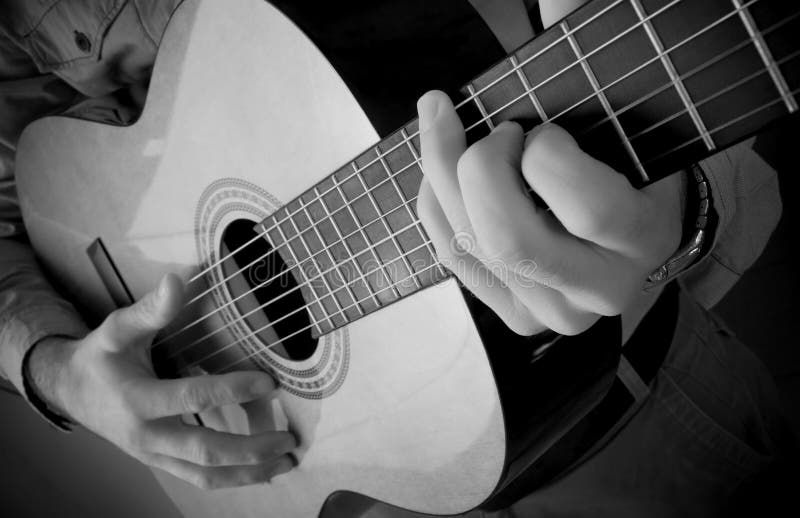 Playing the Guitar stock image. Image of performance, instrument - 3844217