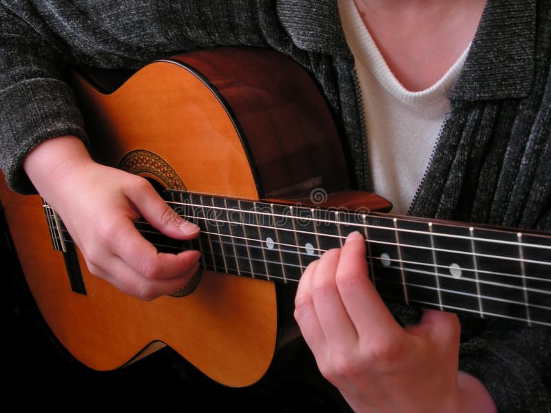 Playing guitar stock image. Image of pick, musical, leisure - 890429