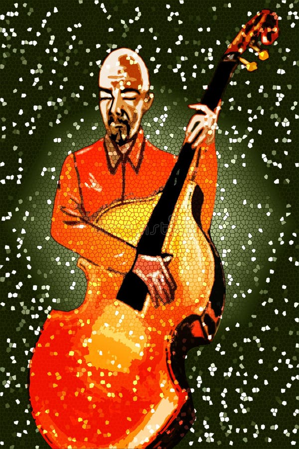 Playing guitar stock illustration. Illustration of head - 42288717