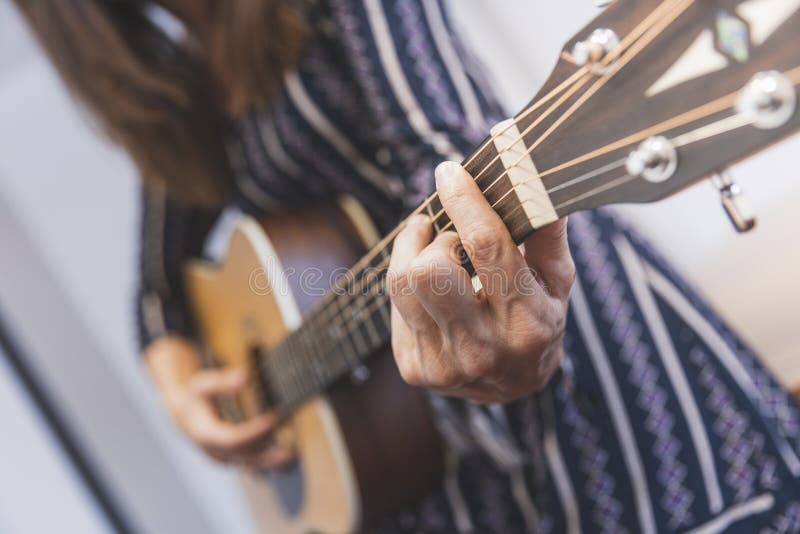 Guitar Woman stock photo. Image of chinese, beautiful - 5467898