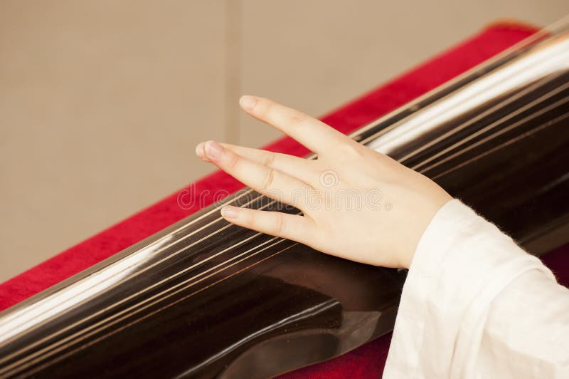Playing guqin stock image. Image of folk, hand, artistic - 20550519