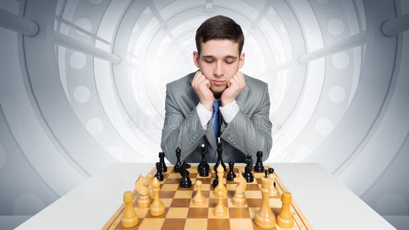 Playing His Business Strategy Stock Photo - Image of concentrated, game ...
