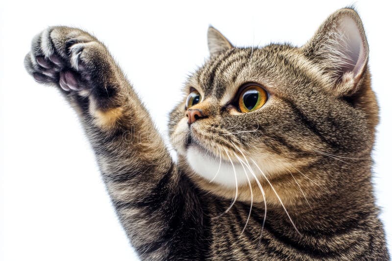 Playing Hunting Cat White Transparent Background Stock Photos - Free ...