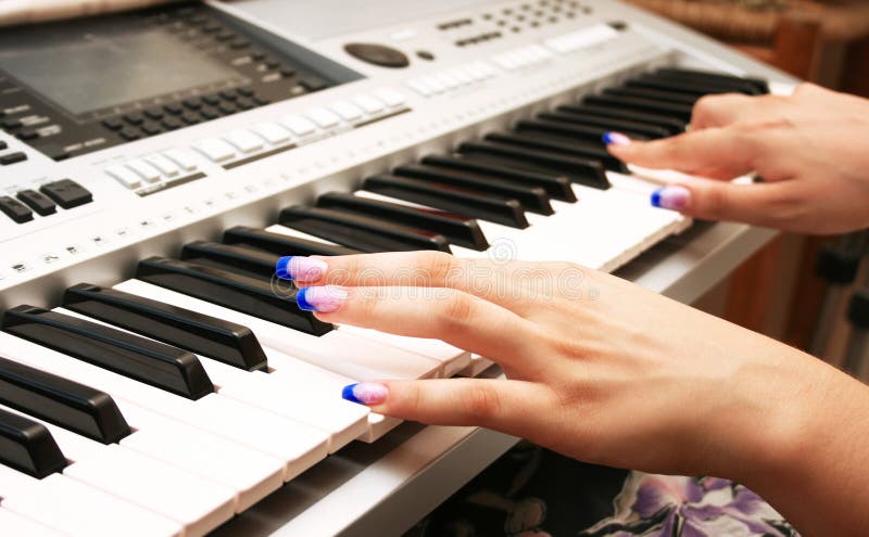 Keyboard player stock image. Image of digital, detail - 14876505
