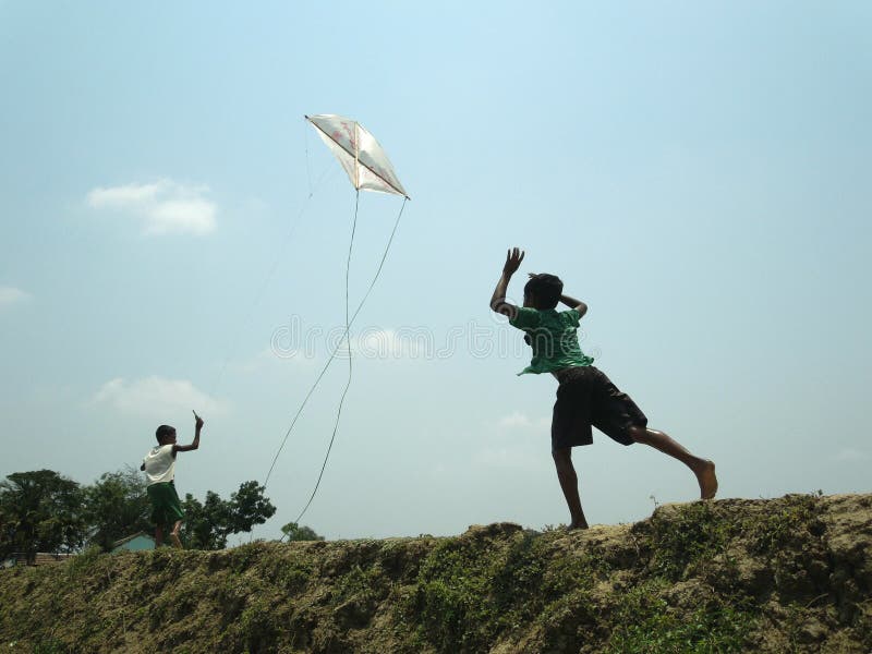 Playing kite editorial image. Image of playing, bengal - 83697335