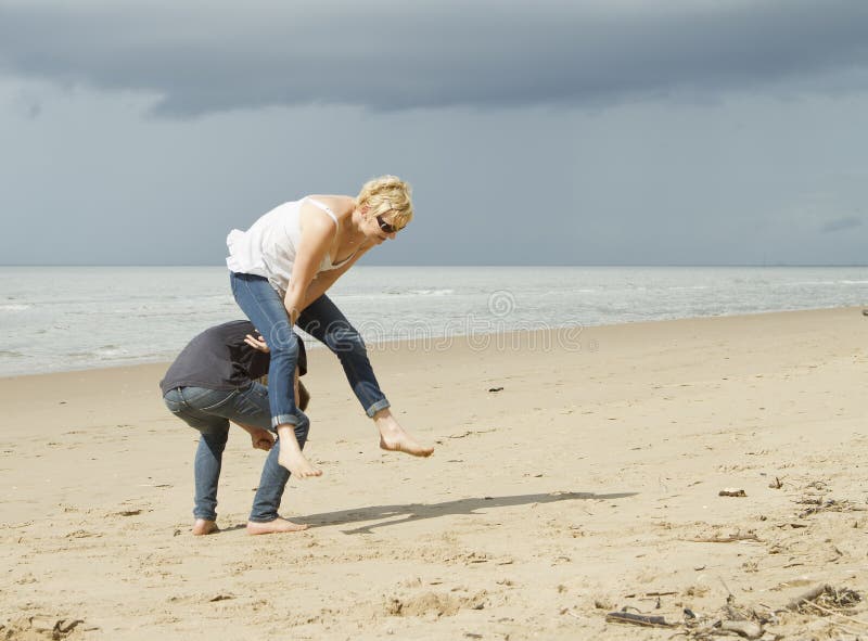 Leap frog happy stock image. Image of crouching, leap - 2403093