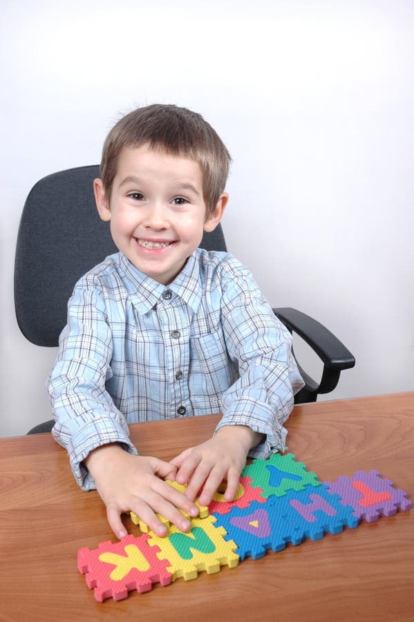 Playing with letters stock photo. Image of child, thank - 12302734