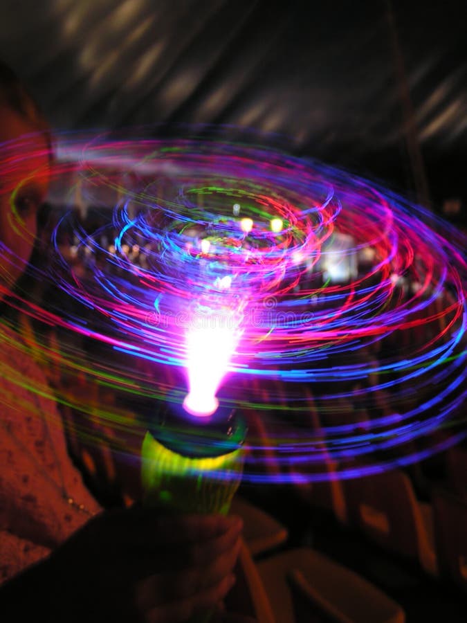 Playing with light toy stock photo. Image of blur, hold - 1001636