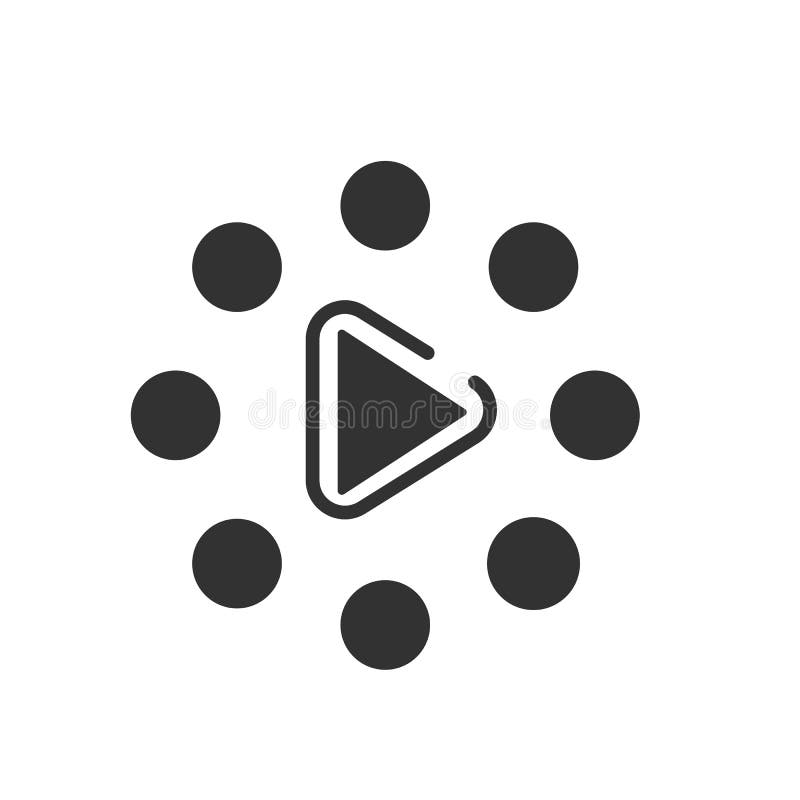 Playing Movie Black Icon and Logo Stock Vector - Illustration of film ...