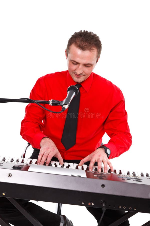 Playing music stock image. Image of microphone, shirt - 29031475