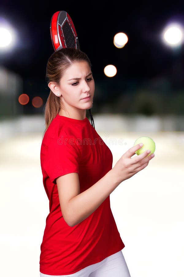 Playing paddle stock photo. Image of sportswoman, sport - 33786288