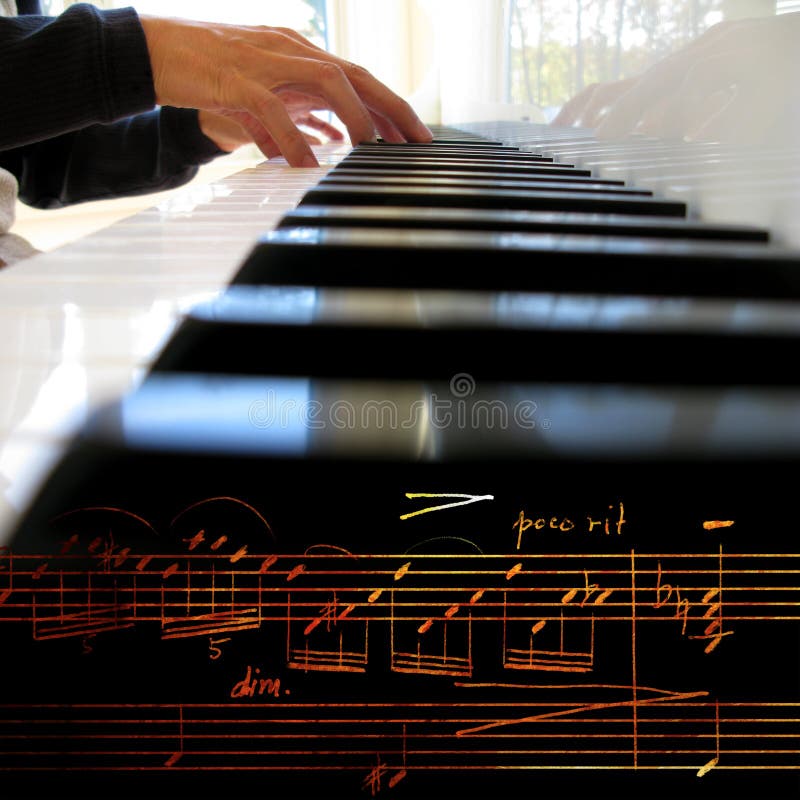 Playing piano stock photo. Image of piano, human, beautiful - 6984188