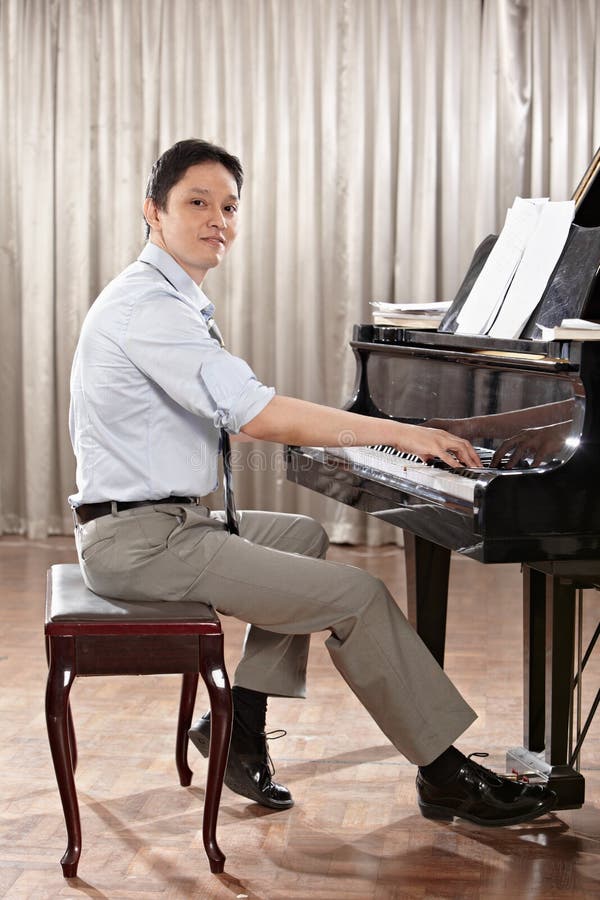 Playing piano stock photo. Image of creative, wooden - 30625984